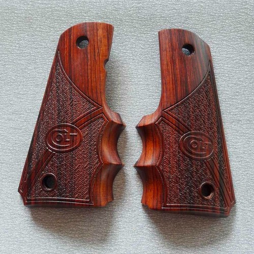 Solid wood Grips For Colt 1911, Commander, .38 supper | eBay