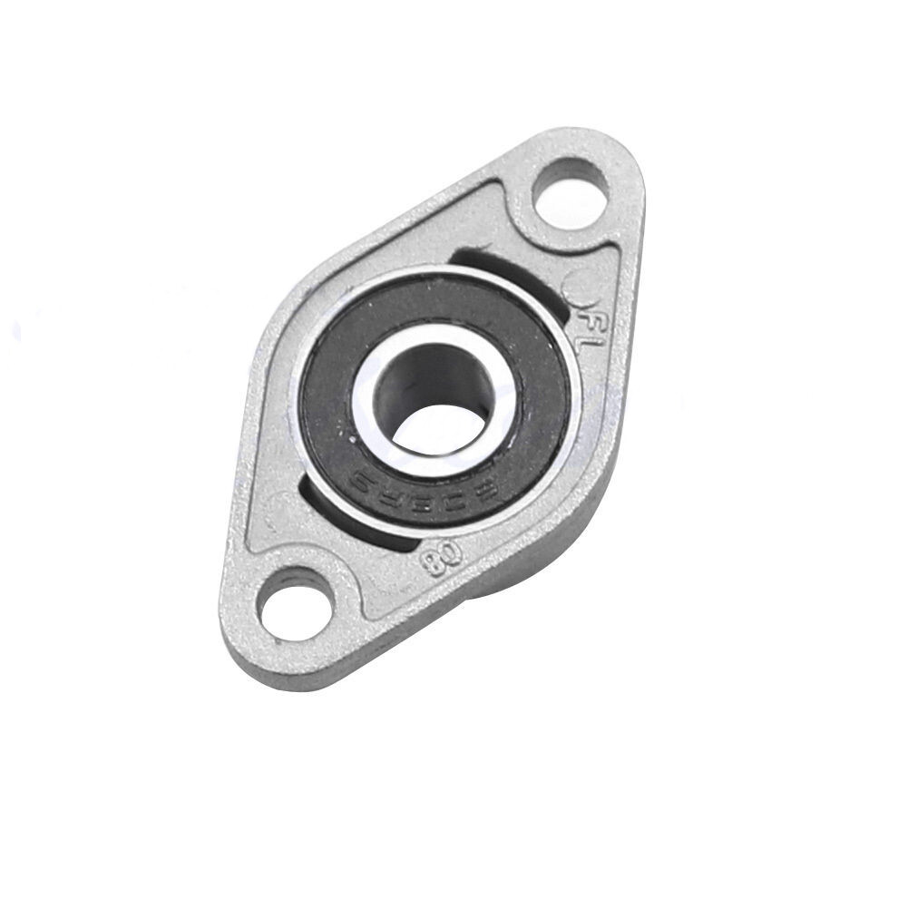 2Pcs 8mm Bore Diameter KFL08 Pillow Block Bearing Flange Rhombic ...
