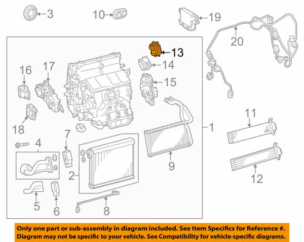 87106-30500 Toyota Damper servo sub-assy, air conditioner radiator, no ...