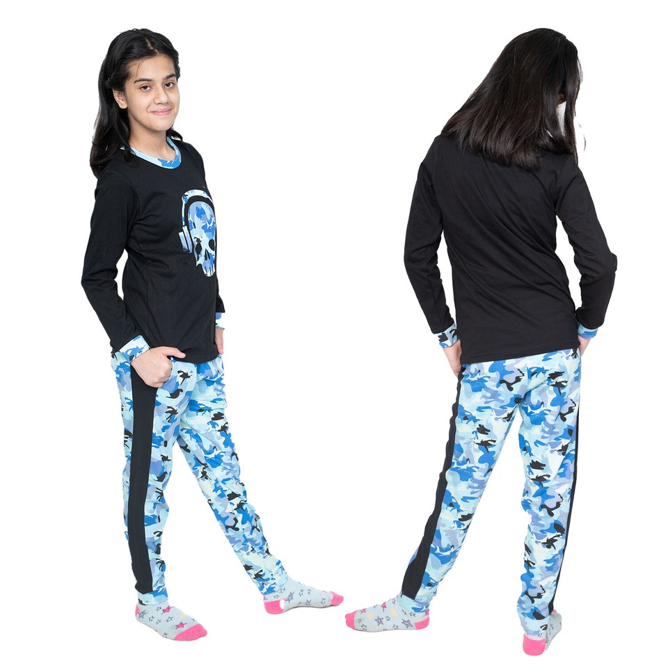 Kids Unisex Boys Girls Long Camo Cotton Gamer Gaming Pyjamas PJ Sets 5 ...