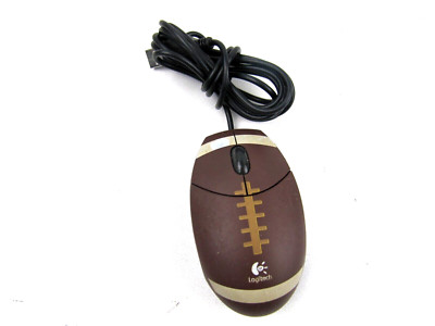 LOGITECH MOUSE OPTICAL USB WIRED CORDED M-UV55A FOOTBALL SHAPED CABLE ...