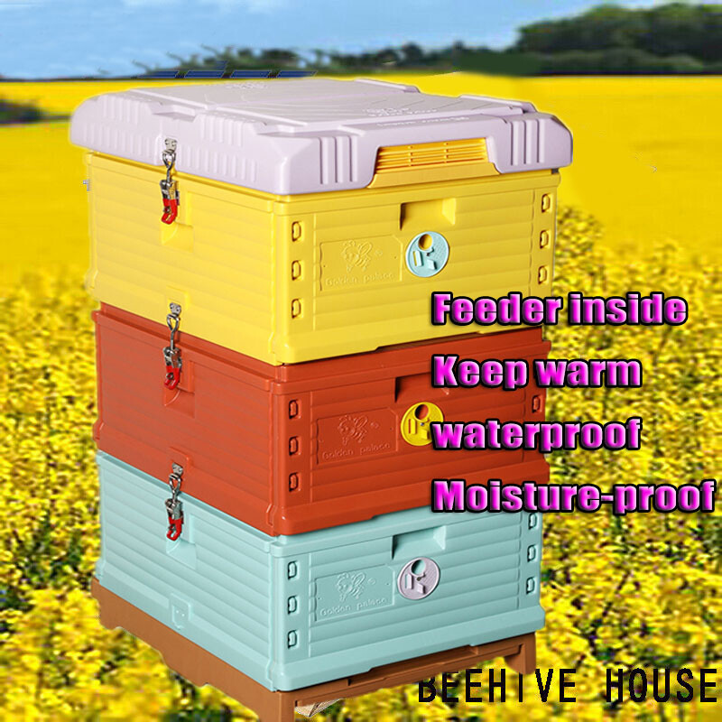 3-layers Insulated Bee Hives House Honey Bee Hive Box Beekeeping ...