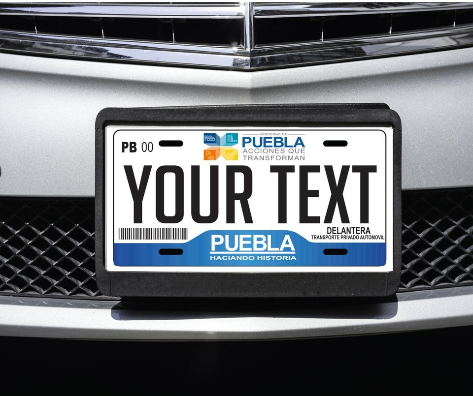 Puebla Mexico Car Plate aluminum License Plate Mexican Mexico Mexican ...
