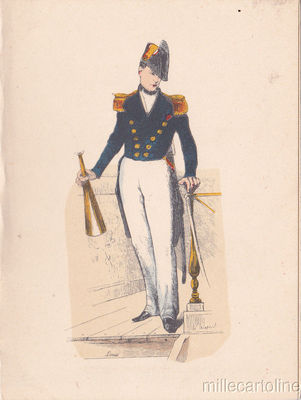 * FRENCH NAVY - Card - Capitaine de Vaisseau 1844 - Pauquet ...