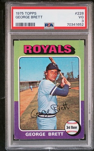 George Brett 1975 Topps RC #228 PSA 3 VG Royals | eBay