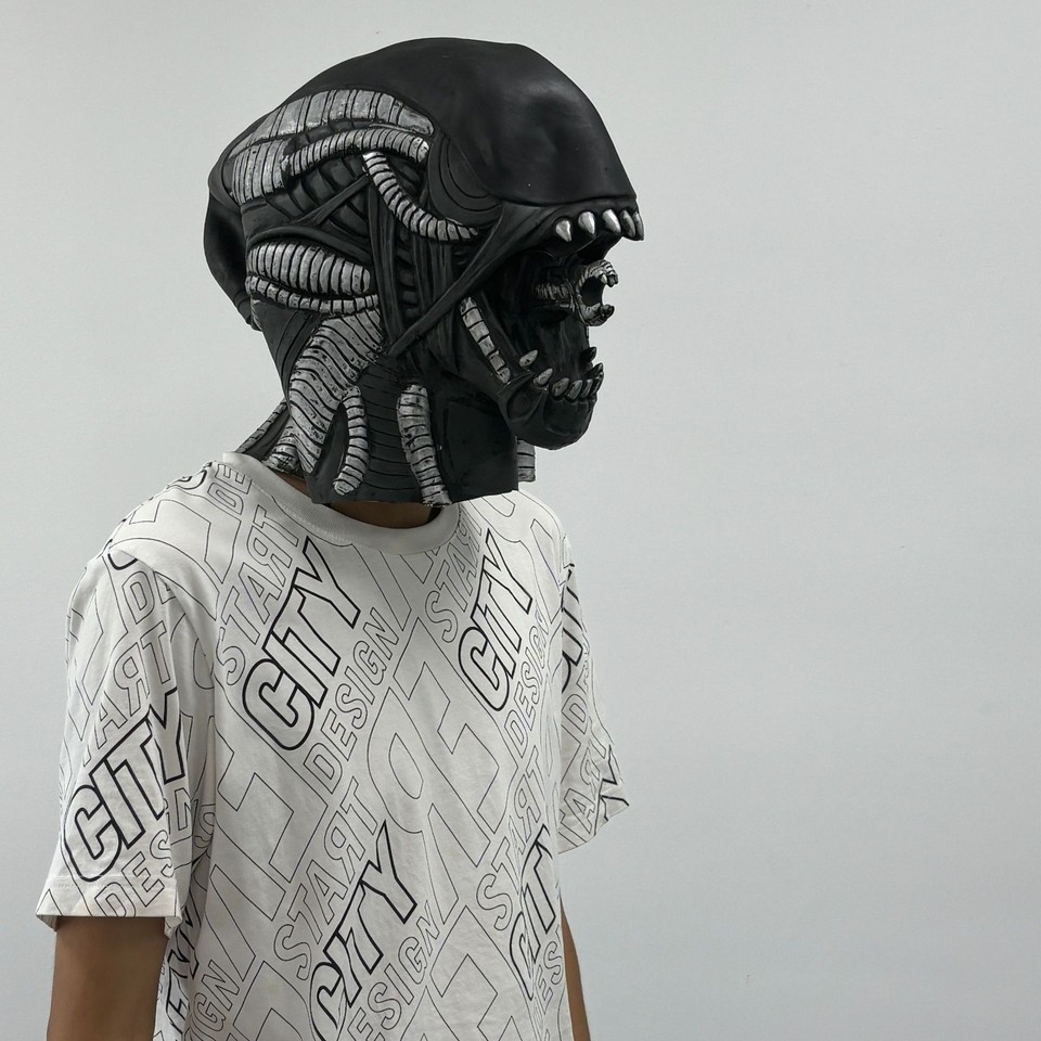 Cosplay Alien Xenomorph Monsters Mask Halloween Full Head Helmet Props ...