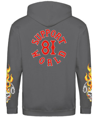 Hells Angels Support 81, BIG RED MACHINE Kapuzenweste "SUPPORT 81 WORLD ...