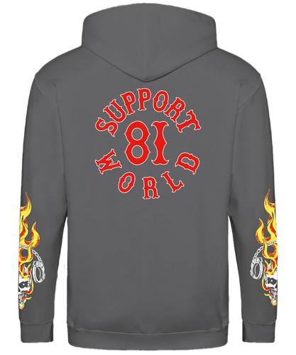 Hells Angels Support 81, BIG RED MACHINE Kapuzenweste "SUPPORT 81 WORLD ...