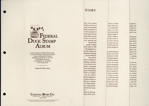 Federal Duck Stamp Collection 1934 - 2000 In Album - Complete with ...