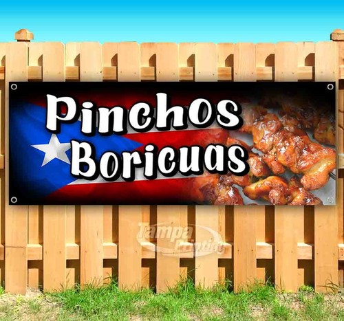 PINCHOS BORICUAS Advertising Vinyl Banner Flag Sign Many Sizes SPANISH ...