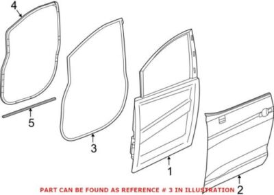 Chrysler OEM 2017-2020 Pacifica Front Left Door Weatherstrip 68188725AE ...