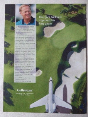 4/1996 PUB GULFSTREAM IV-SP EXECUTIVE AIRCRAFT JACK NICKLAUS GOLF ...