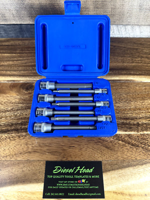 NEW CORNWELL TOOLS 7pc CBS-702SXL 1/8"-3/8" LONG SAE HEX BIT SOCKET SET ...