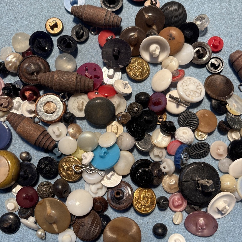 (150) Vintage Shank Buttons Misc. Colors And Sizes And Styles | eBay