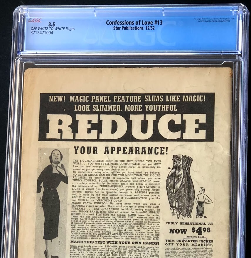 Confessions of Love #13 (Star 1952) 💥 CGC 3.5 OW-W 💥 Rare LB COLE Cover ...