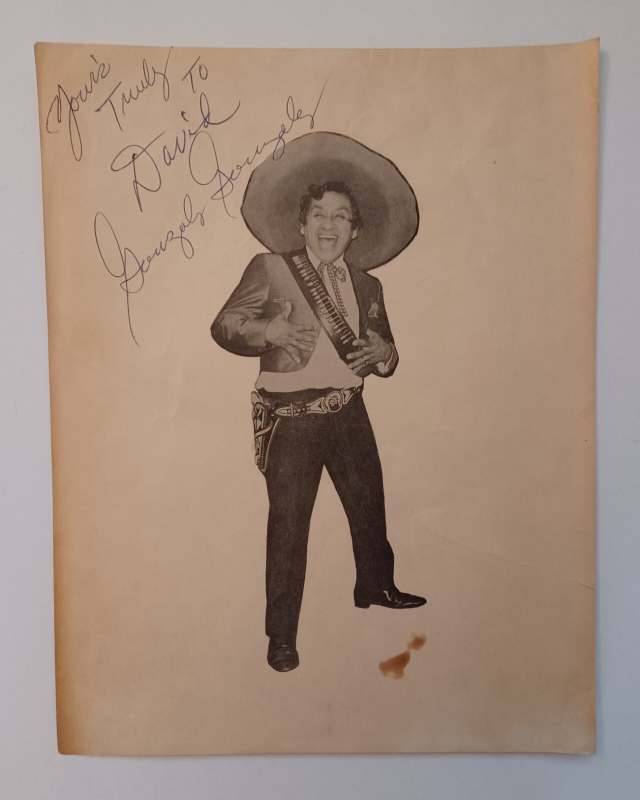 Autographed Vintage Photo of Pedro Gonzalez Gonzalez (With Dedication ...