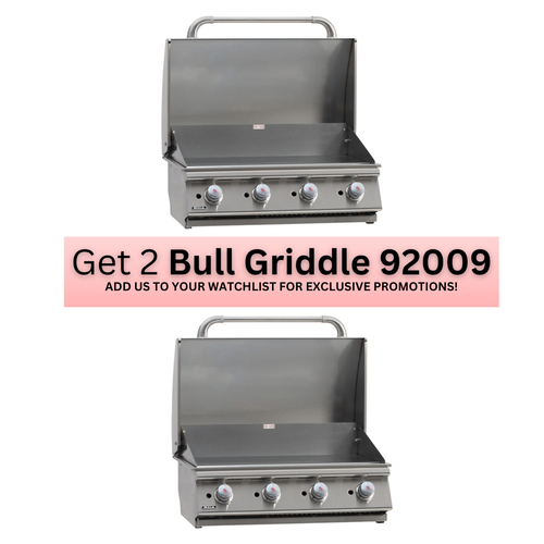 Bull 33-Inch Stainless Steal Flat Top Griddle Outdoor BBQ Grill Kitchen ...