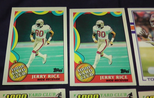 LOT 40 JERRY RICE SAN FRANCISCO 49ERS CARDS TOPPS SCORE PINNACLE 1980S ...