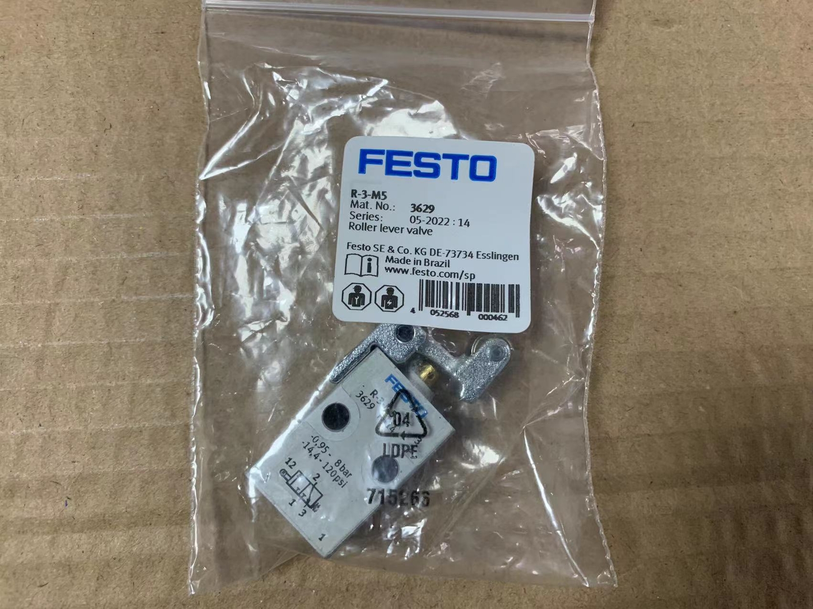 For FESTO Festo mechanical valve R-3-M5 3629 | eBay