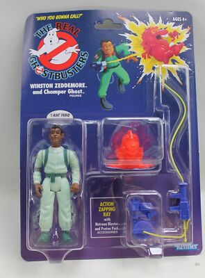 The Real Ghostbusters Winston Zeddmore and Chomper Ghost Figure Action ...