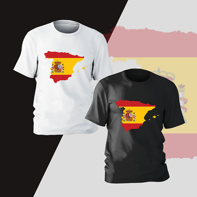 Spain Flag T-Shirt Men's Kids Top Torn Spanish Madrid Country Gift ...