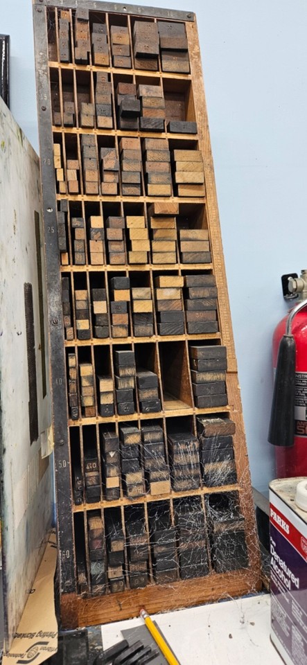 Hamilton Letterpress Type cabinet with California Job Cases | eBay