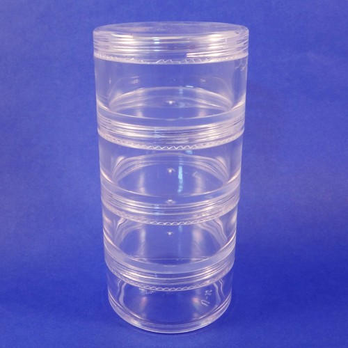 Clear Makeup Stackable Plastic Jar 30gr Cosmetic Storage Containers ...