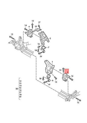 Genuine AUDI A4 Avant S4 quattro Engine Mounting Left Electric ...