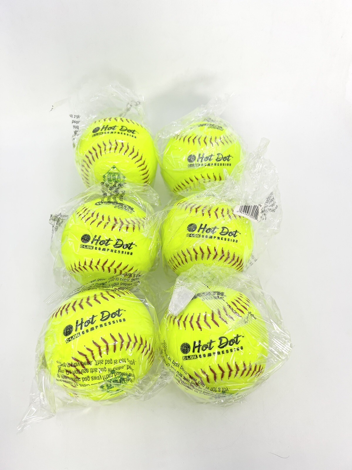 WORTH 4-Pack Yellow Hot Dot Certified ASA/USA Slowpitch Softballs 12 ...