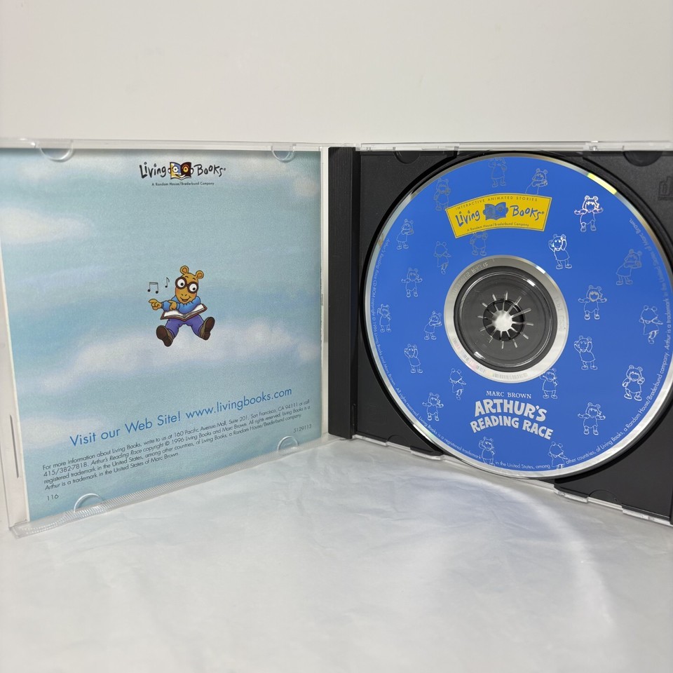 Arthur’s Reading Race Windows CD-Rom 1996 Living Books PC Computer Game ...