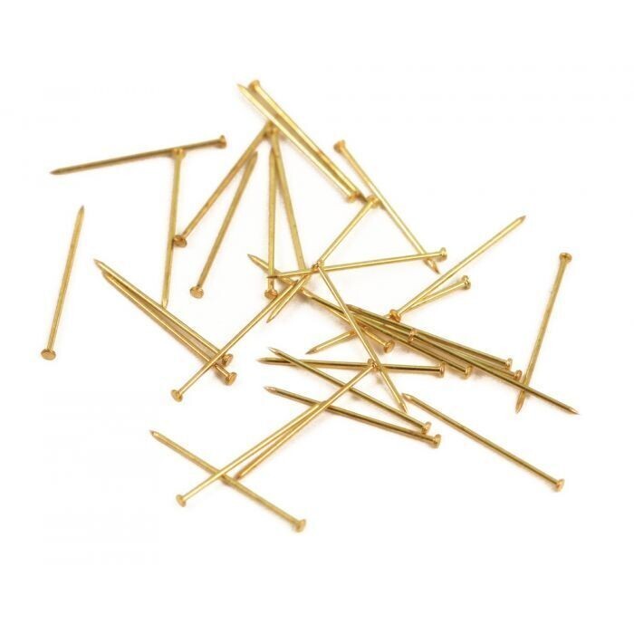 Picture Nails Pins - Hardened Photo Frame Tacks Electro Brass Wall ...