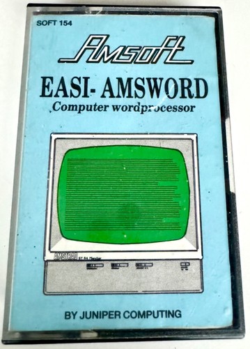 Vintage Amstrad CPC Easi-Amsword Computer Word Processor 1984 Cassette ...
