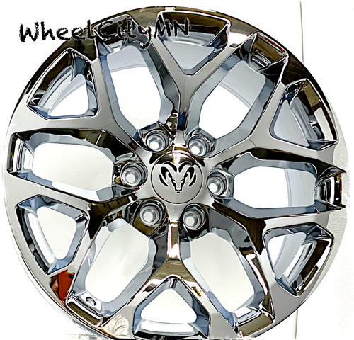 22" chrome Snowflake 5668 OE replica wheels fits 2019 2020 2025 RAM 6x5 ...