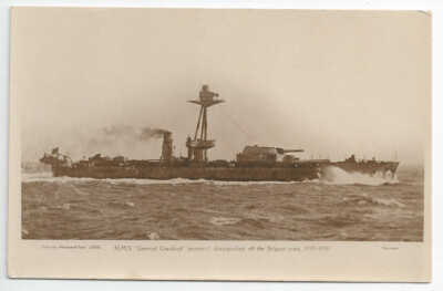 Abrahams HMS GENERAL CRAUFURD Lord Clive class Monitor Royal Navy RP PC ...