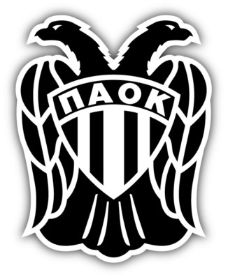 PAOK FC Greece Soccer Football Logo Car Bumper Sticker Decal 4'' x 5 ...
