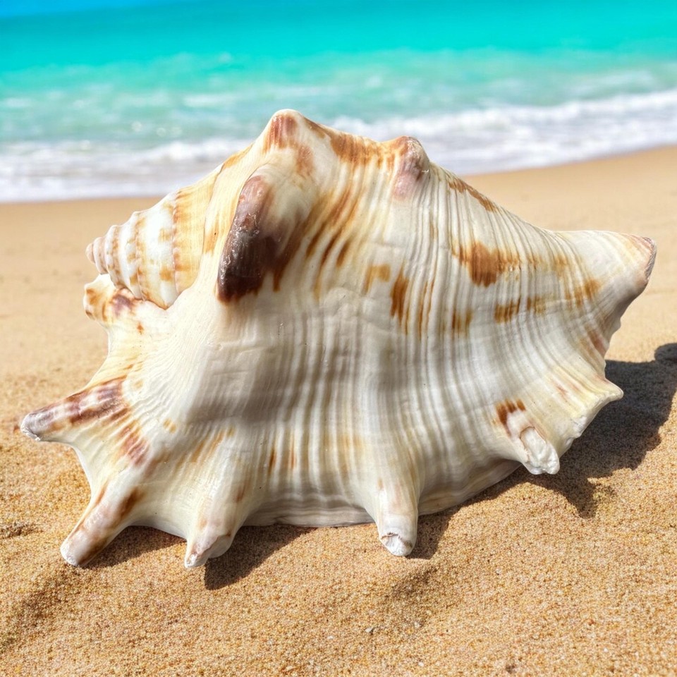 Large Conch Spiky Rare Seashell Decorative Big Sea Shell Beach Coastal ...