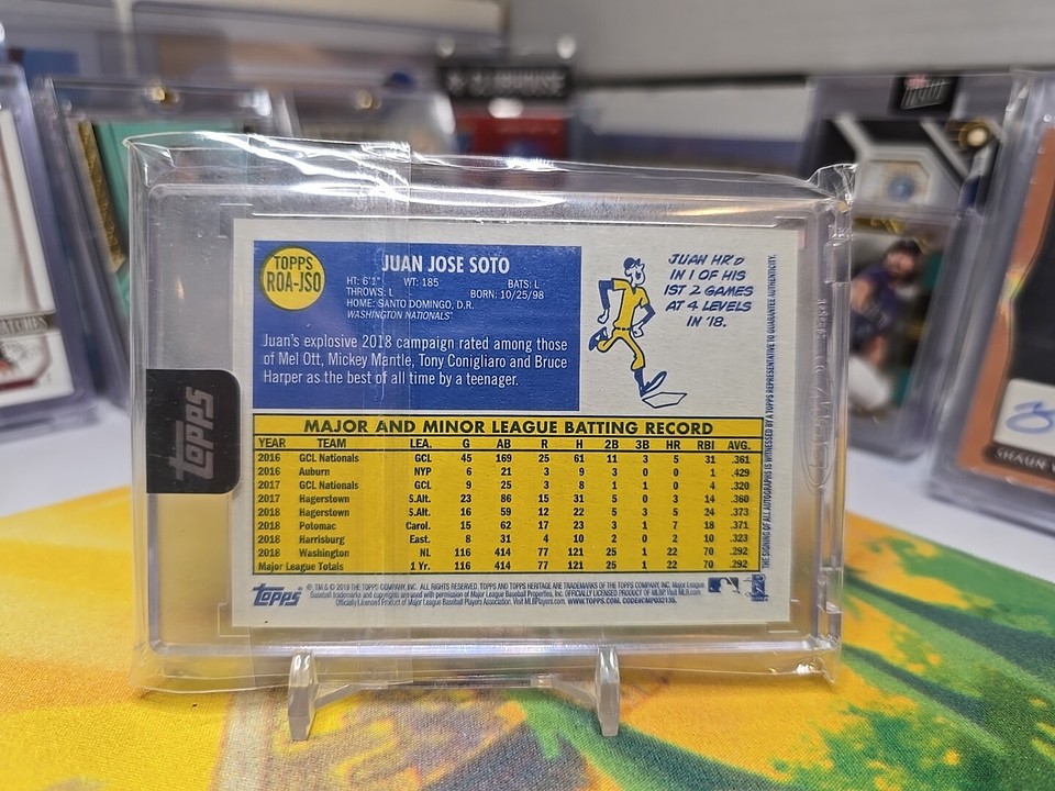2019 Topps Heritage Juan Soto Real One Auto Allstar Rookie Cup ROA-JSO ...
