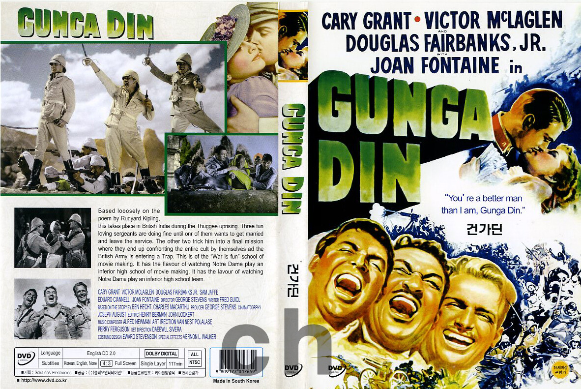Gunga Din (1939) DVD - George Stevens, Cary Grant, Joan Fontaine DVD ...
