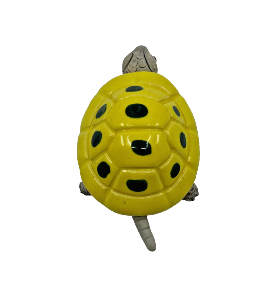 Vintage Ceramic Wiggling Turtle Yellow with Green Spots New Old Stock ...
