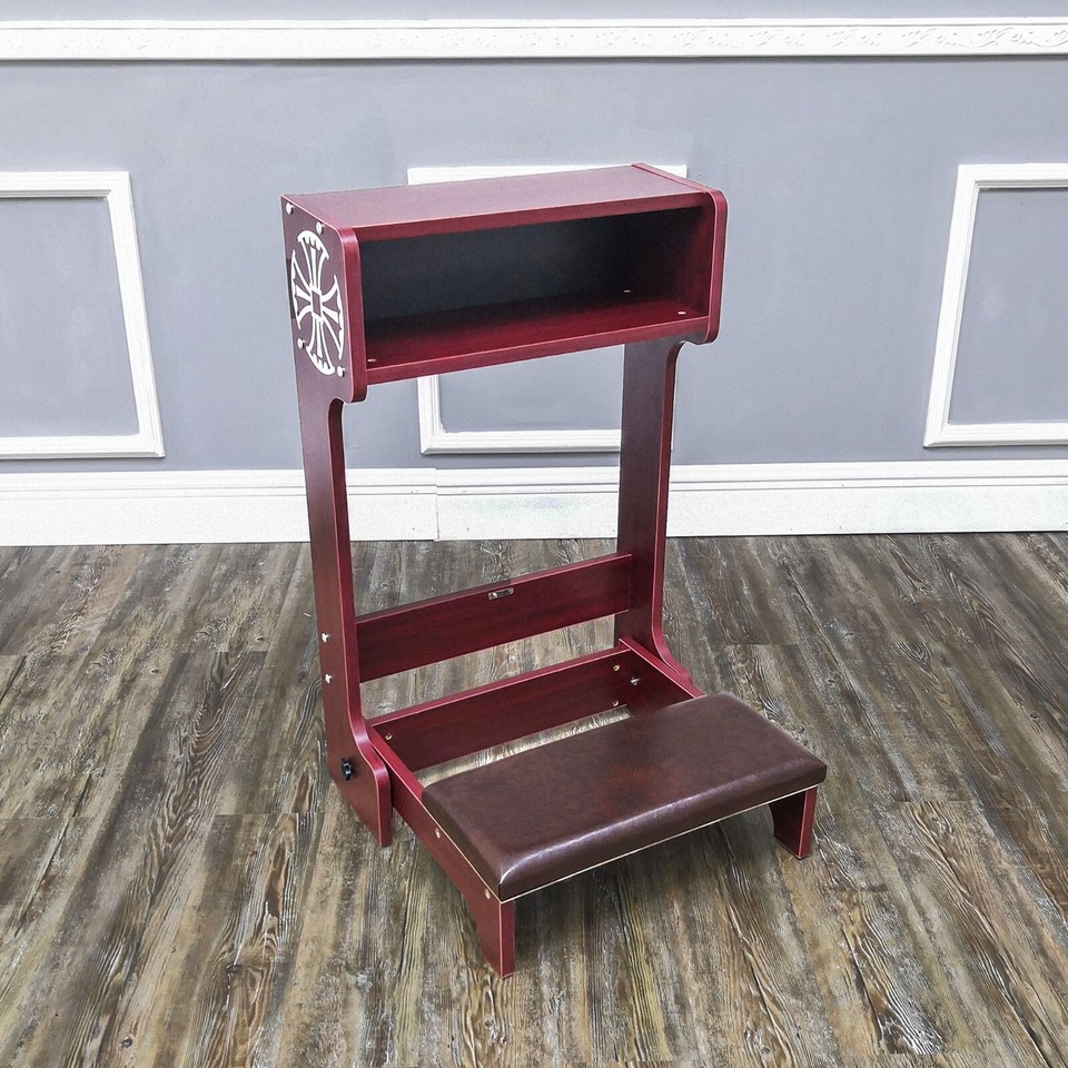 32X20X20" Prayer Bench, Padded kneeler Easy Fold-away Prayer Table ...
