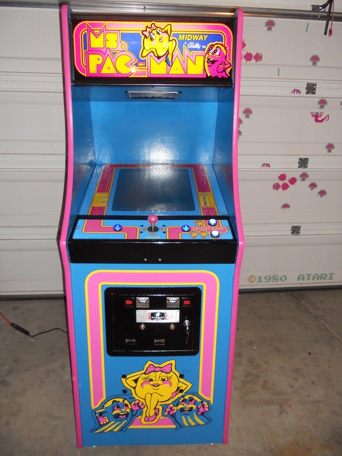 MS PACMAN SIDE ART SET SCREEN PRINTED THE BEST - PERFECT! | eBay