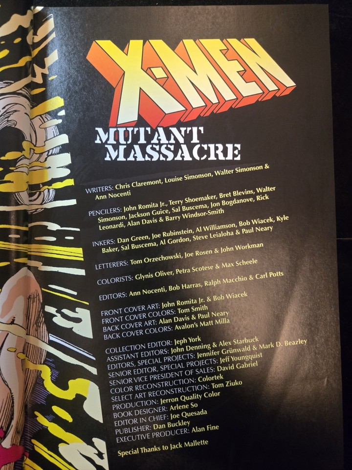X-Men Mutant Massacre Hard Cover, Marvel Comics | eBay