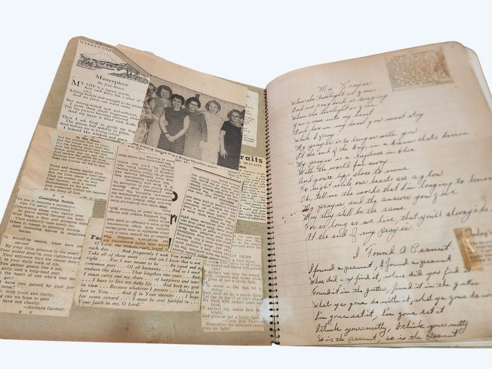 Vtg 1940s Scrapbook w Handwritten Lyrics - Militaria - Death Photos ...