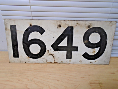 Vintage Railroad Metal Locomotive No. 1649 Number Board Approx 19x8" | eBay