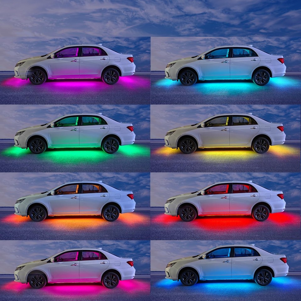 Underglow Kit for Car, Led Underglow Lights with App and Remote Control ...