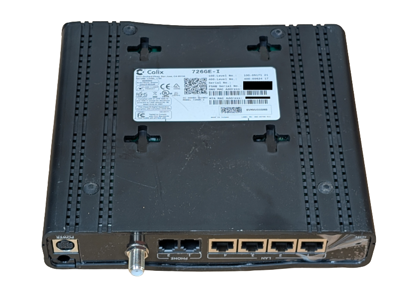Lot of 10-Calix 726GE-I Indoor ONT-2 POTS-4 GE-1 RF-Calix E7 100-05171 ...