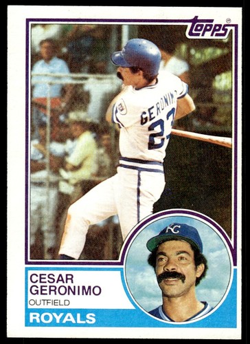 1983 Topps Baseball Card Cesar Geronimo Kansas City Royals #194 | eBay