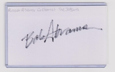 BOB ABRAMS Authentic Hand Signed Autograph CARTOONIST THE JETSONS INDEX ...