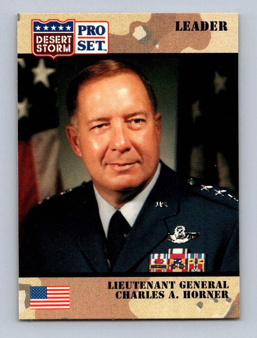 1991 Pro Set Desert Storm Card #83 Leader Lieutenant General Charles A ...