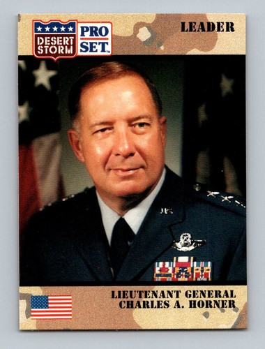 1991 Pro Set Desert Storm Card #83 Leader Lieutenant General Charles A ...